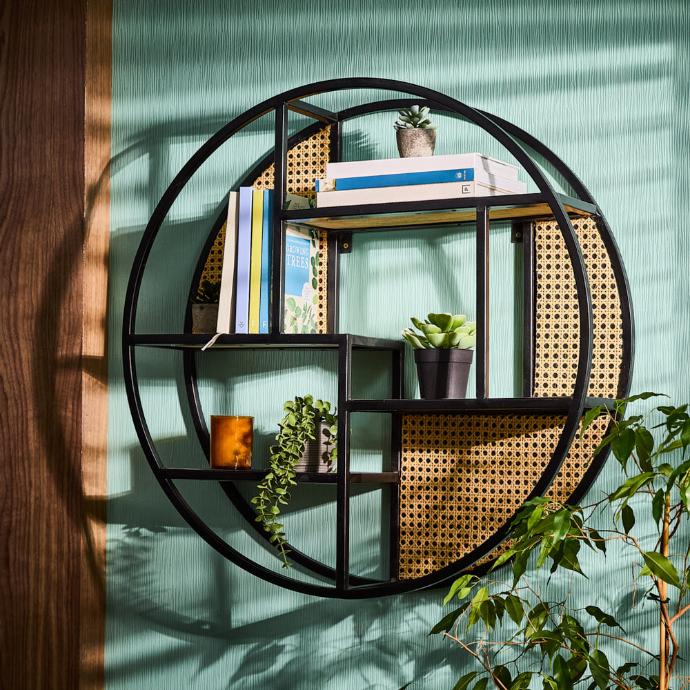 Circular Wall Shelf | Mid-Century Storage | Evergreen Home Interiors